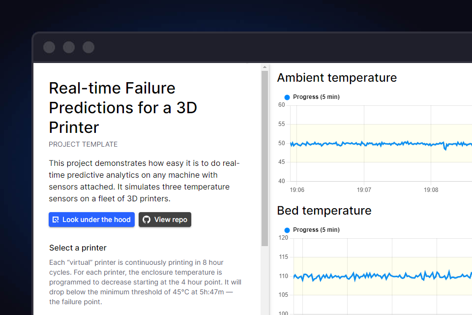 Predict 3D printer failures in real-time using sensor data
